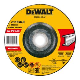 Dewalt High Performance Schruppscheibe 115x6x22,23mm Metall Typ 42 (gekröpft) DWA4514IA-AE)