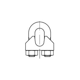 DIN 741 Drahtseilklemme Stahl 13 mm / M 10 1/2 galv. verzinkt ; Industrial Quality Supplies (007410100130000)