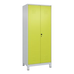 C+P Schwarz-Wei&szlig;-Spind Classic PLUS, F&uuml;&szlig;e, 2 Abteile, 1950x800x500mm, 7035/0024 Verschluss Sicherheits-Drehriegel ; C + P M&ouml;belsysteme (080012-22|S10010)
