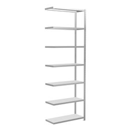Schulte Anbauregal Steckregal MULTIplus250 3000 x 1000 x 400 mm 7 Fachb&ouml;den Kreuzstrebe RAL 7035 lichtgrau ; SCHULTE LAGERTECHNIK (32847)
