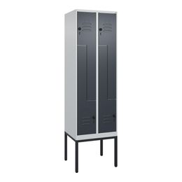 C+P Z-Spind Classic PLUS, Gestell, 4 F&auml;cher, 2120x600x500mm, 7035/7016 Verschluss Sicherheits-Drehriegel ; C + P M&ouml;belsysteme (0800337-204|S10008)