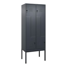 C+P Z-Spind Classic PLUS, Gestell, 4 F&auml;cher, 2120x800x500mm, 7016/7016 Verschluss Sicherheits-Drehriegel ; C + P M&ouml;belsysteme (0800337-224|S10012)