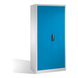 C+P Werkzeugschrank mit Drehtüren, innen 4 Böden, H1950xB930xT500mm Front Lichtblau Korpus Lichtgrau ; C + P Möbelsysteme (8921-00|S10943)