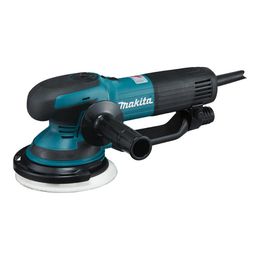 Makita BO6050J Exzenter-/Rotationsschleifer 150 mm | für Holz, Metall und Kunststoffe | mit Drehzahlregelung und Staubbeutel | mit Koffer |)
