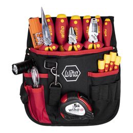 wiha Werkzeug Set Elektriker gemischt, 18-tlg. inkl. Gürteltasche (44574)