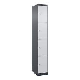 C+P Schließfachschrank Classic PLUS, 1 Abteil, 1850x300x500mm, 7016/7035 Innenhöhe Gefach oben (oberes 453 mm Front RAL 7035 Lichtgrau ; C + P Möbelsy (080000-104|S10011)