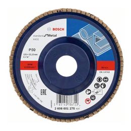 Bosch Fächerschleifscheibe X431 Standard for Metal, gerade, 125 mm, 60, Kunststoff (2608601275)