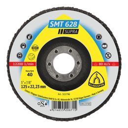 Klingspor SMT 628 Schleifmopteller, 125 x 22,23 mm Korn 40 gerade (322796)