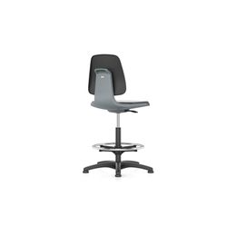 bimos Arbeitsstuhl Labsit 3, K-Leder anthrazit Sitzhöhe 520-770 mm (9121-MG01-3285)