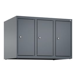 C+P Aufsatzschrank, 7016 Front RAL 7016 Anthrazitgrau Verschluss Zylinderschloss ; C + P M&ouml;belsysteme (080090-39|S10027)