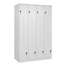 C+P Z-Spind Classic PLUS, 8 F&auml;cher, 1850x1200x500mm, 9016/9016 Verschluss Sicherheits-Drehriegel ; C + P M&ouml;belsysteme (080003-408|S10004)