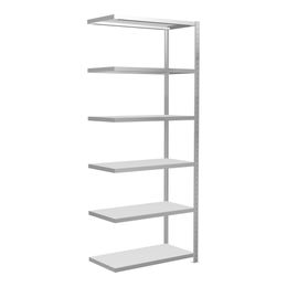 Schulte Anbauregal Steckregal MULTIplus250 2500 x 1000 x 500 mm 6 Fachb&ouml;den Kreuzstrebe RAL 7035 lichtgrau ; SCHULTE LAGERTECHNIK (32856)