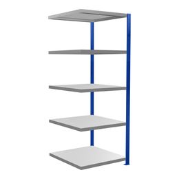 Schulte Anbauregal Steckregal MULTIplus250 2000 x 750 x 800 mm 5 Fachb&ouml;den Kreuzstrebe RAL 5010 enzianblau/verzinkt/verzinkt ; SCHULTE LAGERTECHNIK (12985-75-B)