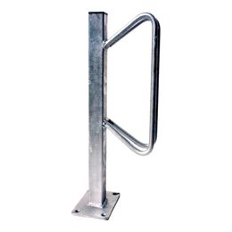 Schake Einzelparker zum Aufdübeln, Haltebügel aus 12 mm Rundstahl, Standrohr 40x40 mm, Höhe 500 mm Überflur (421_53)