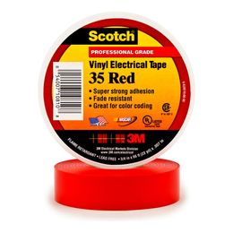 3M Deutschland | PVC Elektro-Isolierband Scotch 35 rot | 19 mm x 20 m | 4046719000000 (7100238735)