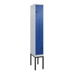 C+P Z-Spind Classic PLUS, Gestell, 2 F&auml;cher, 2120x300x500mm, 7035/5010 Verschluss Sicherheits-Drehriegel ; C + P M&ouml;belsysteme (0800337-102|S10003)
