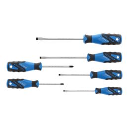 Gedore Schraubendreher-Satz, 6-teilig, Für Schlitz- und Kreuzschlitzschrauben, Ergonomischer Griff (1482319)