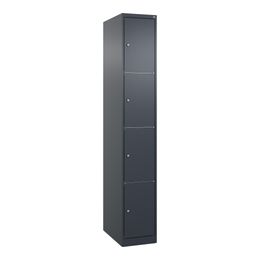 C+P Schlie&szlig;fachschrank Classic PLUS, 1 Abteil, 1850x300x500mm, 7016/7016 Innenh&ouml;he Gefach oben (oberes 453 mm Front RAL 7016 Anthrazitgrau ; C + P M&ouml;b (080000-104|S10010)