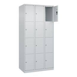 C+P Schlie&szlig;fachschrank Classic PLUS, 3 Abteile, 1850x900x500mm, 7035/7035 Innenh&ouml;he Gefach oben (oberes 453 mm Front RAL 7035 Lichtgrau ; C + P M&ouml;bels (080000-304|S10008)