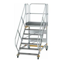 MUNK Aluminium-Plattformtreppe fahrbar 45° 7 Stufen (600807)