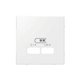 Merten Zentralplatte pws/glanz f.USB Ladest.Einsatz MEG4367-0319)
