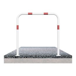 Schake Abweiseb&uuml;gel aus Stahlrohr &Oslash; 48 x 2,5 mm Breite: 2000 mm, H&ouml;he: 1000 mm ohne Querholm, beschichtet, zum Aufd&uuml;beln (448_54B)