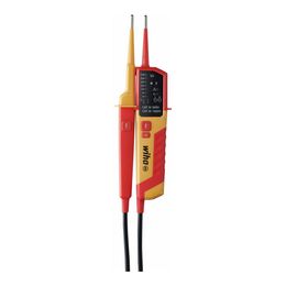 wiha Spannungs- und Durchgangsprüfer mit LED-Anzeige und akustischem Signal, 12 - 1.000 V AC, CAT IV inkl. 2x AAA-Batterien (45216)