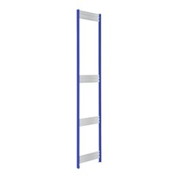 Bito Fachbodenregal-St&uuml;tzrahmen-Set PA-Niet H3000xT524 mm, unmontiert enzianblau (C1200-0073)