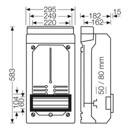 Hensel Leergeh&auml;use 295x583x182mm KV 9337 (6100103)