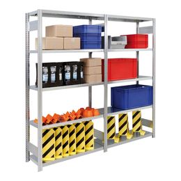 Regalwerk BERT-Lagerregal Plus Grundfeld HxBxT 2000x1005x300 mm Stecksystem verzinkt (B3-70610-30)