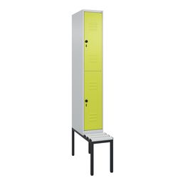 C+P Doppelstock-Spind Classic PLUS, Bank, 1 Abteil, 2120x300x815mm, 7035/0024 Verschluss Sicherheits-Drehriegel Sitzbanktyp untergebaut Material Sitzf (0803507-10|S10115)