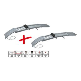 KS Tools Klappbare Auffahrrampe, paarweise (160.0318)