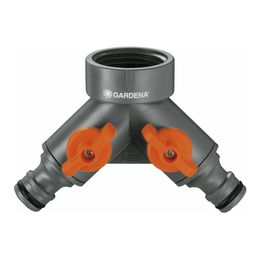Gardena 2-Wege-Ventil, f&uuml;r Wasserh&auml;hne mit 33,3 mm (G1)-Gewinde (00940-20)