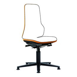bimos Arbeitsstuhl Neon Basisstuhl mit Gleiter Flexband orange Sitzhöhe 450-620 mm ohne Polster (9570-9999-3279)