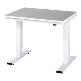 Rau Werktisch adlatus 300 elektrisch höhenverstellbar Linoleum-/Universal-Platte 1000 mm x 800 mm (08-WT-100-080-L)