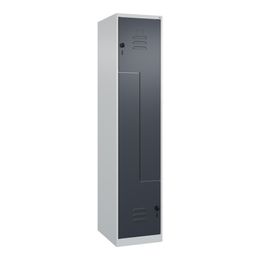 C+P Z-Spind Classic PLUS, 2 F&auml;cher, 1850x400x500mm, 7035/7016 Verschluss Sicherheits-Drehriegel ; C + P M&ouml;belsysteme (080003-122|S10012)