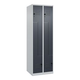 C+P Z-Spind Classic PLUS, 4 F&auml;cher, 1850x600x500mm, 7035/7016 Verschluss Sicherheits-Drehriegel ; C + P M&ouml;belsysteme (080003-204|S10026)