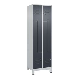 C+P Z-Spind, Classic PLUS, F&uuml;&szlig;e, 4 F&auml;cher, 1950x600x500mm, 7035/7016 Verschluss Zylinderschloss ; C + P M&ouml;belsysteme (080013-204|S10023)
