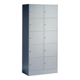 C+P Fächerschrank auf Sockel, 10 Fächer, H1950xB900xT480mm Front Lichtgrau Korpus Lichtgrau ; C + P Möbelsysteme (82700-20|S10003)