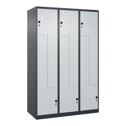 C+P Z-Spind Classic PLUS, 6 F&auml;cher, 1850x1200x500mm, 7016/7035 Verschluss Sicherheits-Drehriegel ; C + P M&ouml;belsysteme (080003-326|S10017)