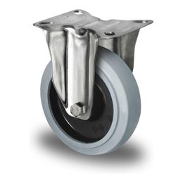 CASCOO Bockrolle ø 100 mm Serie R4E2 Kugellager Edelstahl (FIP22S0100R4E2S34)