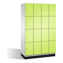 C+P Fächerschrank Cambio auf Sockel, 16 Fächer, H1950xB1200xT525mm Front Viridingrün Korpus Lichtgrau ; C + P Möbelsysteme (45103-40|S10012)