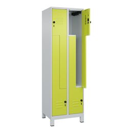 C+P Z-Spind, Classic PLUS, F&uuml;&szlig;e, 4 F&auml;cher, 1950x600x500mm, 7035/0024 Verschluss Sicherheits-Drehriegel ; C + P M&ouml;belsysteme (080013-204|S10010)
