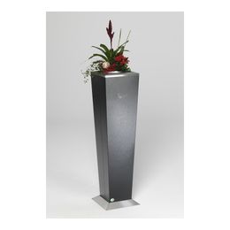Var Ascher H 110 mit Aschereinsatz/Einsatz für Pflanzen antik-silber 1,4 l (40265)