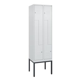 C+P Z-Spind Classic PLUS, Gestell, 4 F&auml;cher, 2120x600x500mm, 7035/7035 Verschluss Zylinderschloss ; C + P M&ouml;belsysteme (0800337-204|S10024)