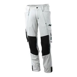 Mascot Hose mit Knietaschen, Stretchstoff Hose Größe 76C58, weiss (17179-311-06-76C58)