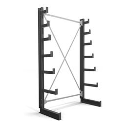 STIER Kragarmregal einseitig 1 Feld mit 6 absteigenden Ebenen 1300x2000x500mm (904485)