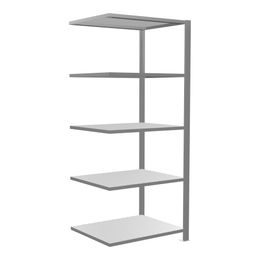 Schulte Anbauregal B&uuml;ro-Steckregal MULTplus150 1800 x 750 x 600 mm 5 Fachb&ouml;den L&auml;ngenriegel verzinkt ohne Mittelanschlag ; SCHULTE LAGERTECHNIK (17757)
