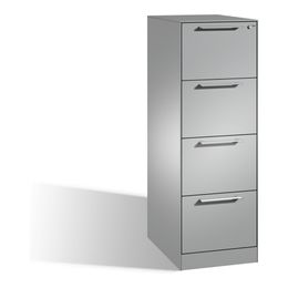 C+P Hängeregistraturschrank Asisto für Hängehefter DIN A4, 4 Schübe, einbahnig, Weißaluminium ; C + P Möbelsysteme (146225-411|S10021)