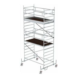 MUNK Rollgerüst 1,35 x 2,45 m mit Fahrbalken und Doppel-Plattform, Plattformhöhe 4,35 m (174436)